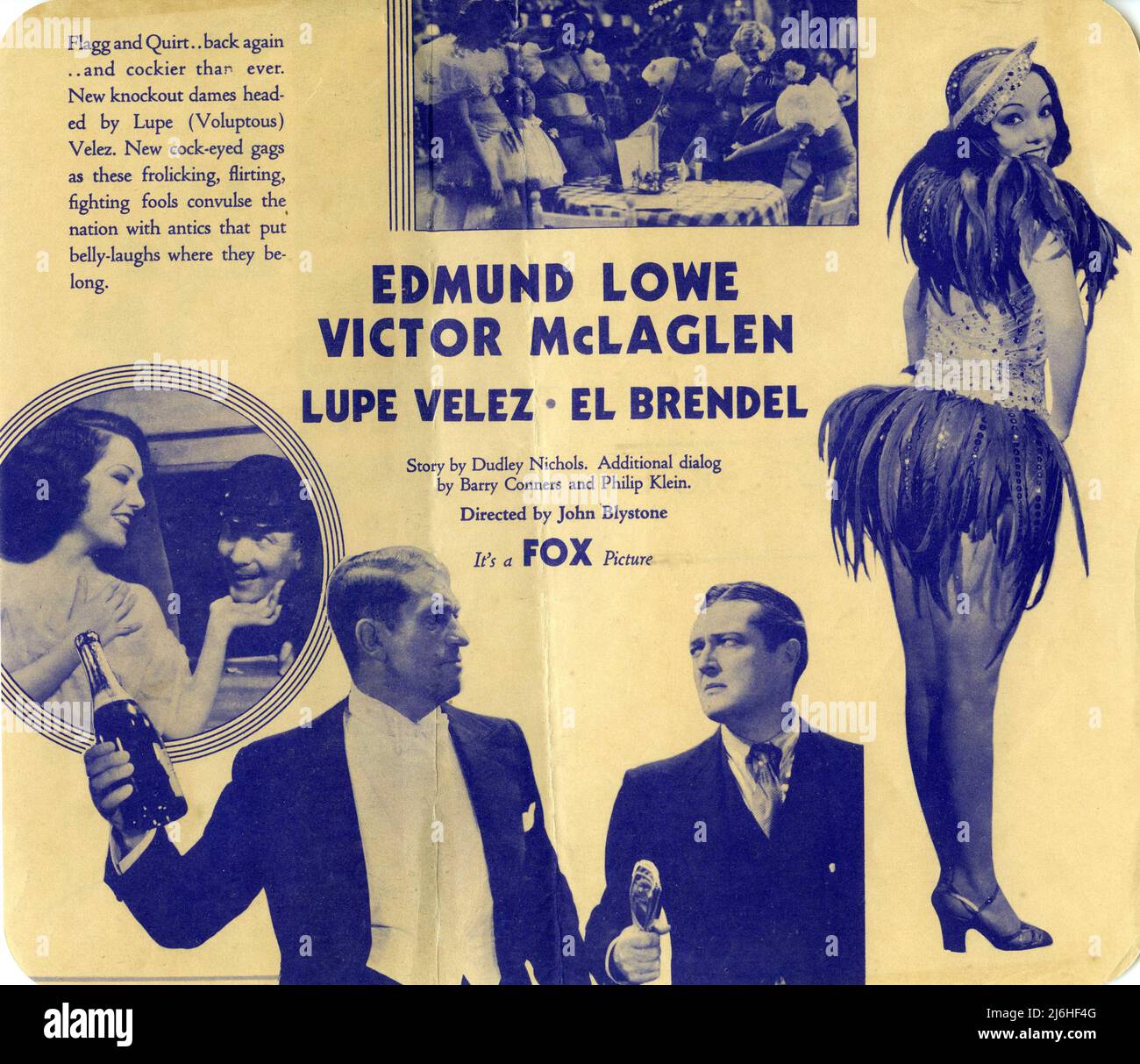 EDMUND LOWE VICTOR McLAGLEN LUPE VELEZ and EL BRENDEL in HOT PEPPER 1933 director JOHN G ...