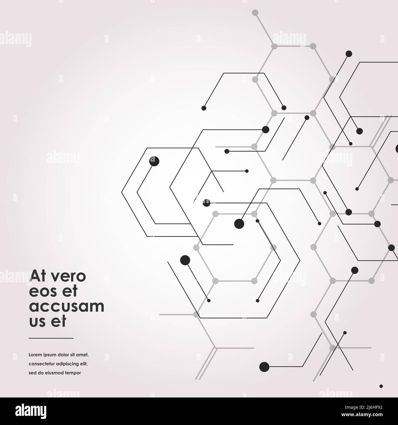 Modern connect molecular structure with hexagon vector elements Stock ...