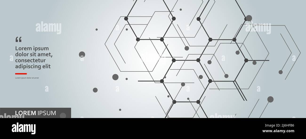 Vector network hexagon and connected cells background Stock Vector ...