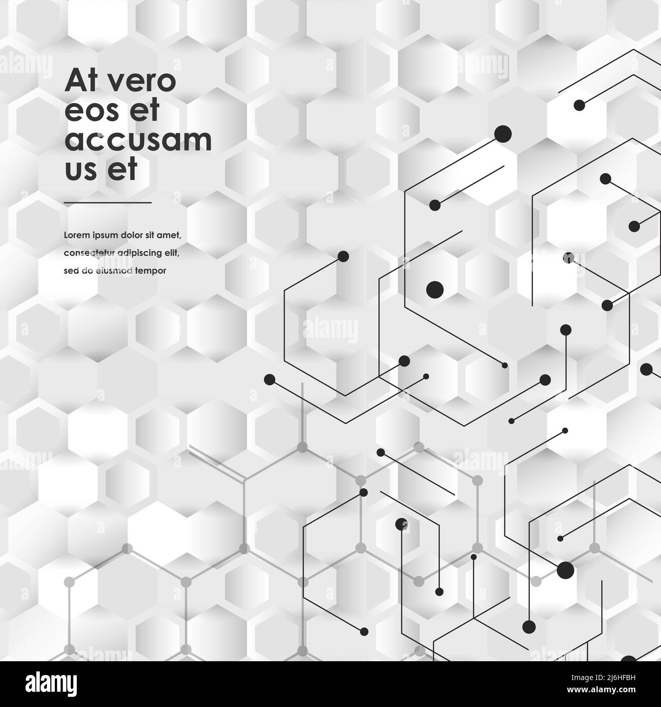 Hexagons connect background and abstract science design. Vector illustration Stock Vector Image ...