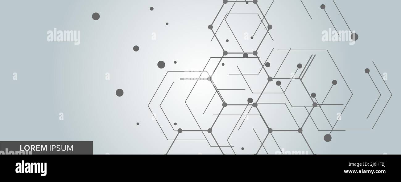 Vector network hexagon and connected cells background Stock Vector ...