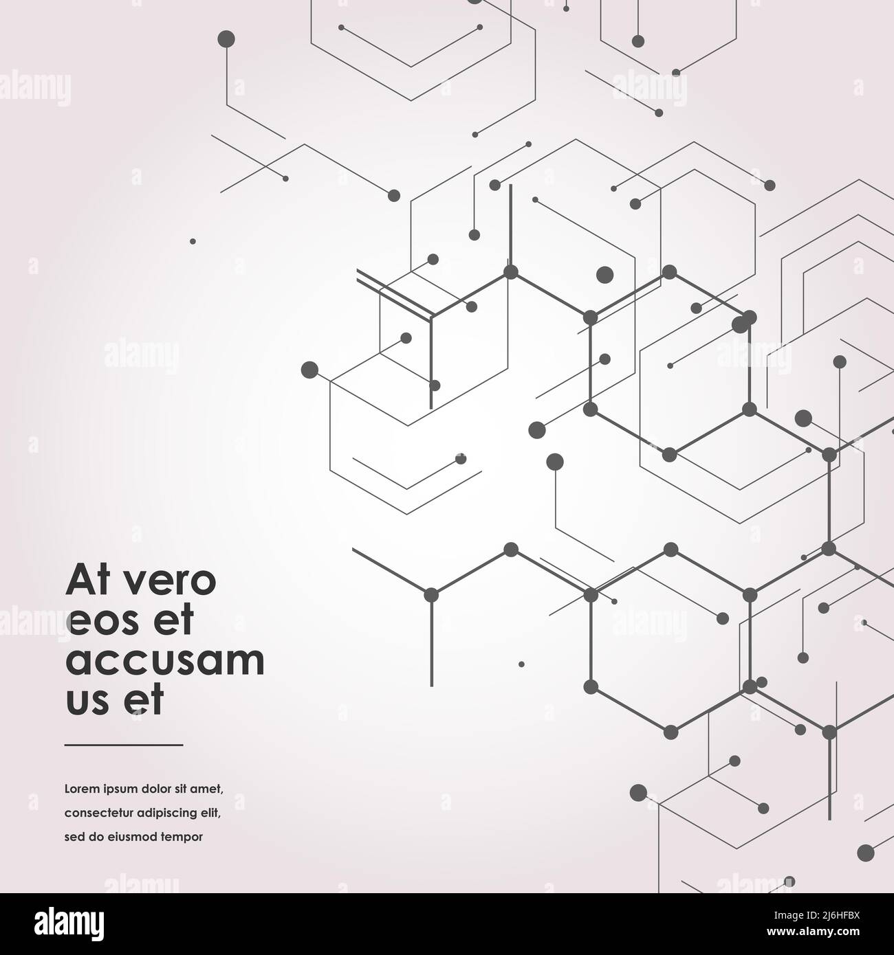 Modern connect molecular structure with hexagon vector elements Stock ...