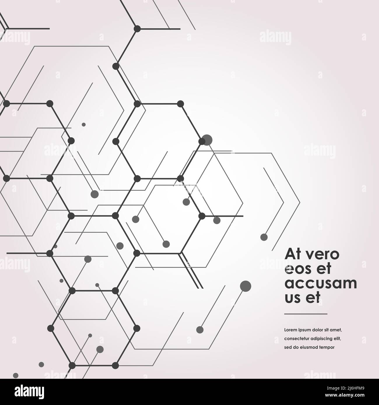 Modern connect molecular structure with hexagon vector elements Stock ...