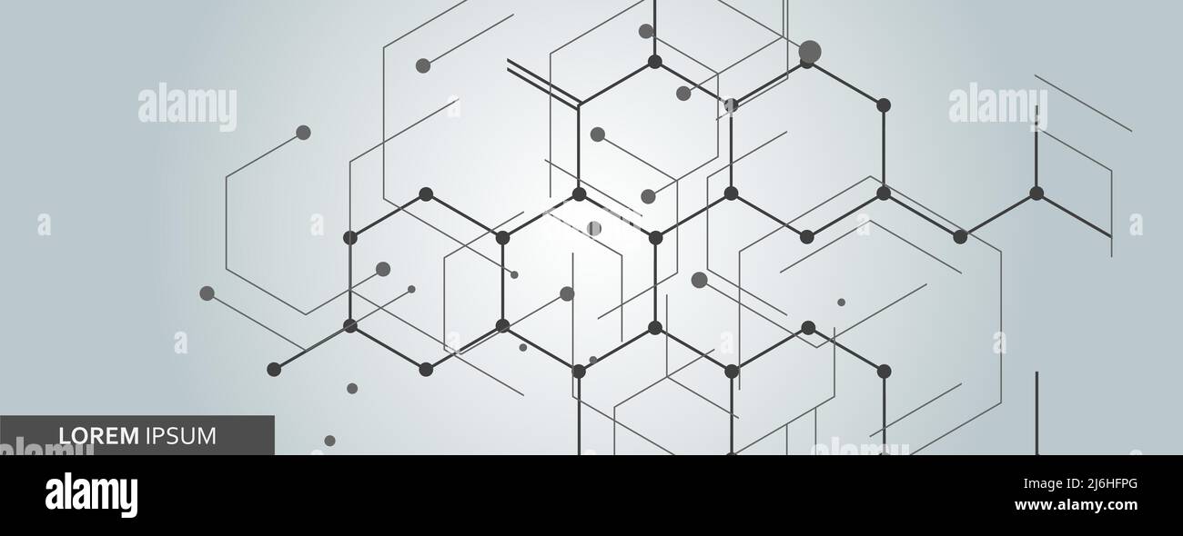 Vector network hexagon and connected cells background Stock Vector ...
