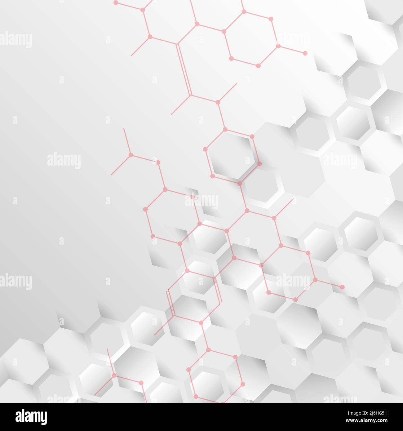 Hexagonal abstract connect background on grey background. Vector ...