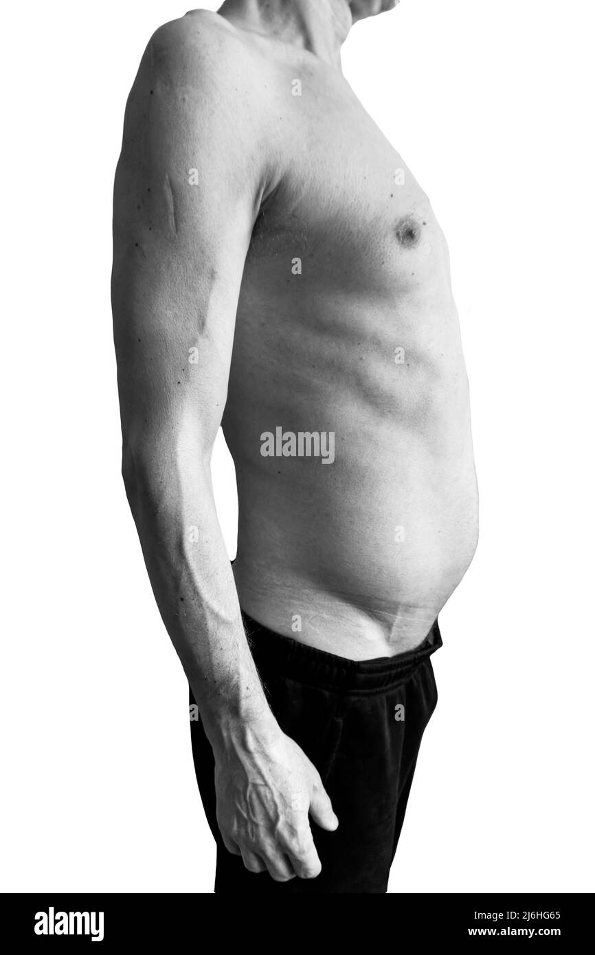 Bare torso of a white caucasian male Stock Photo - Alamy