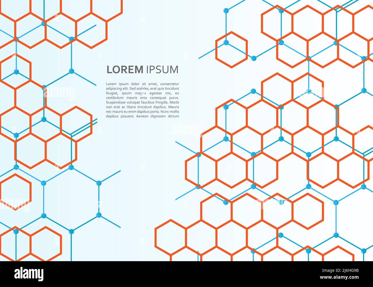 Abstract background with connect hexagons. Vector illustration Stock ...