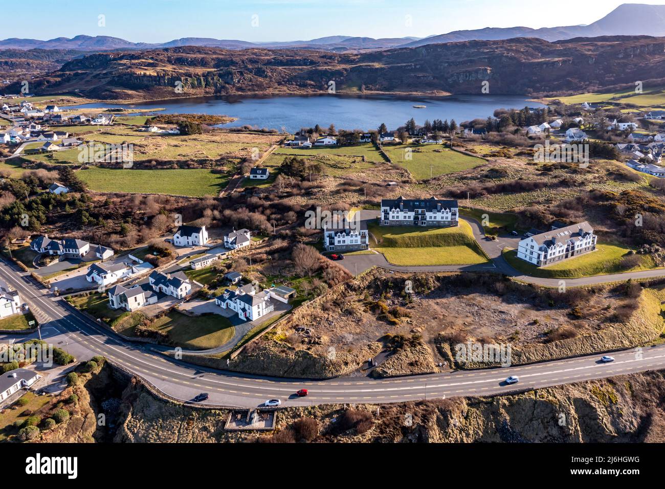 Aerial view of Portnablagh, County Donegal, Ireland Stock Photo - Alamy
