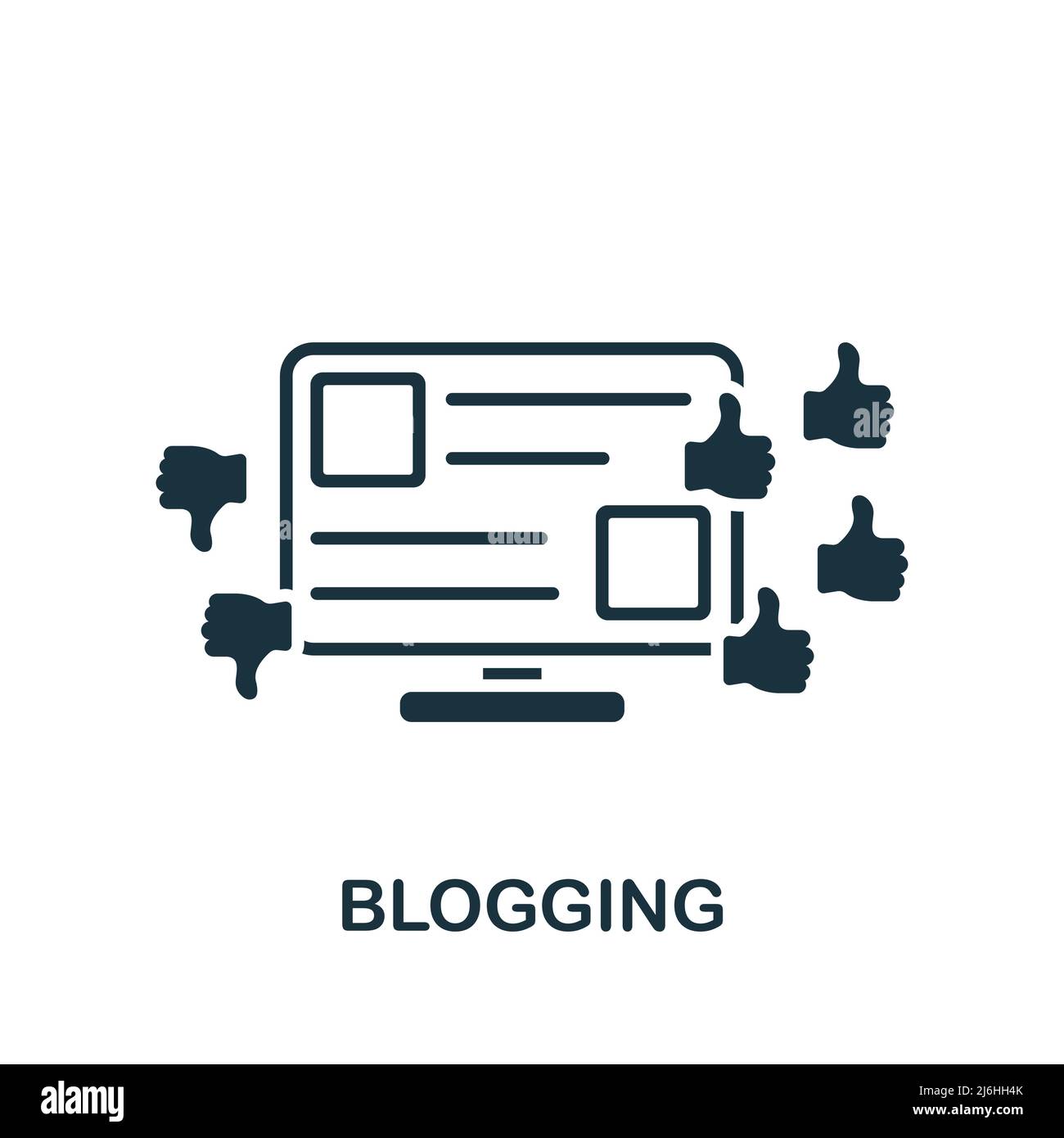 Blogging icon. Monochrome simple Community icon for templates, web ...
