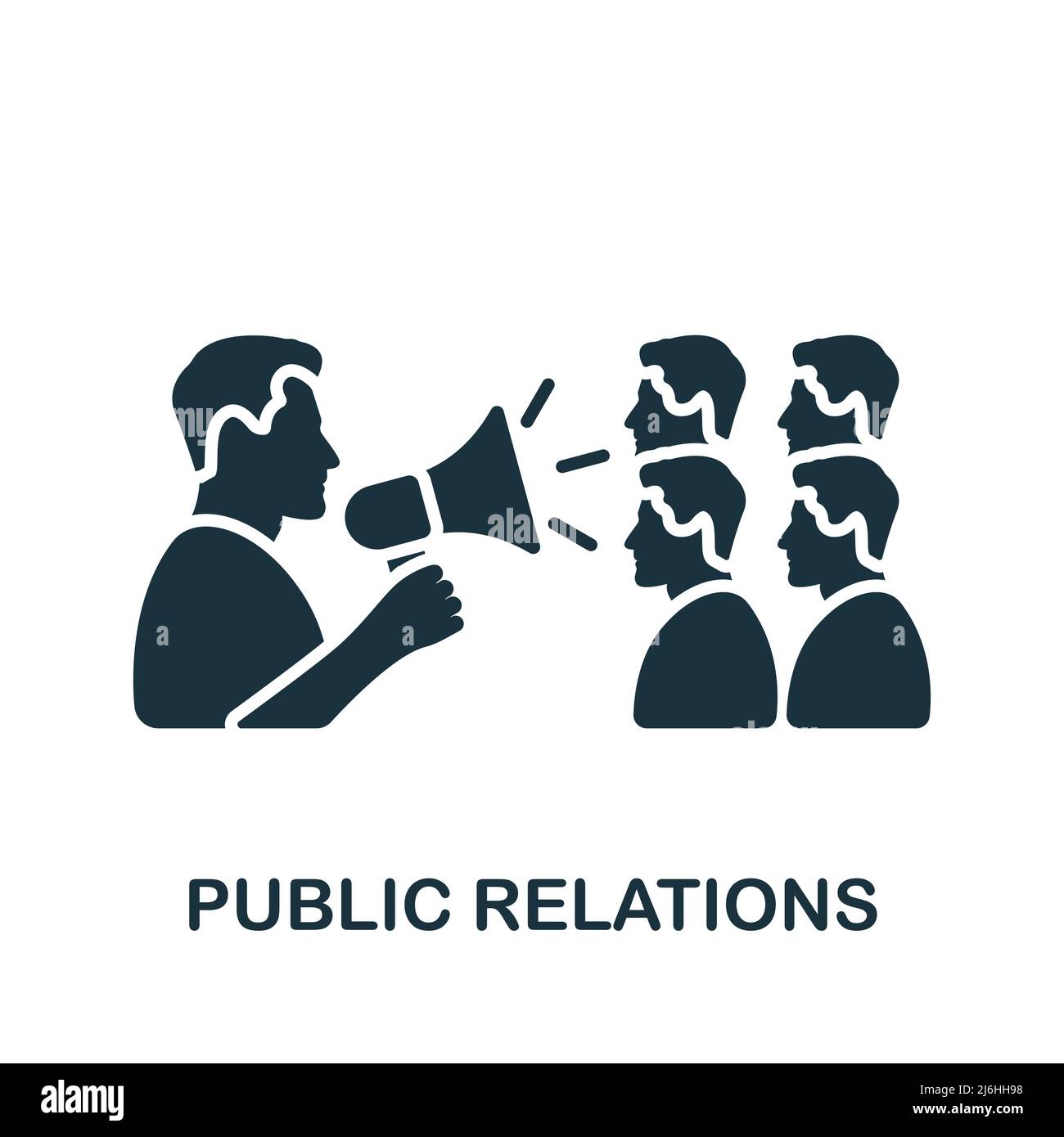 Public Relations icon. Monochrome simple Community icon for templates ...