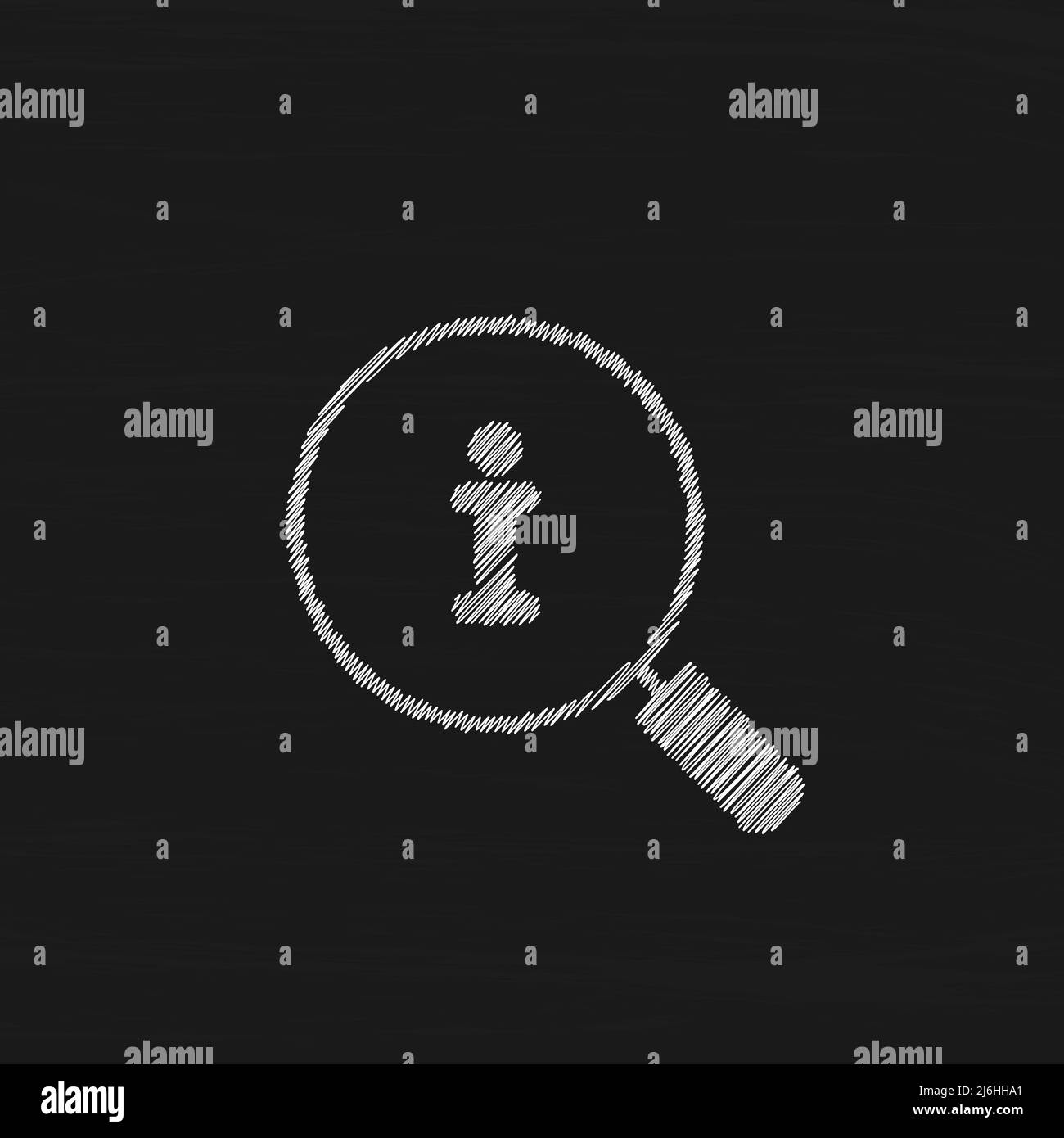 Magnifier with information sign sketch vector icon Stock Vector Image ...