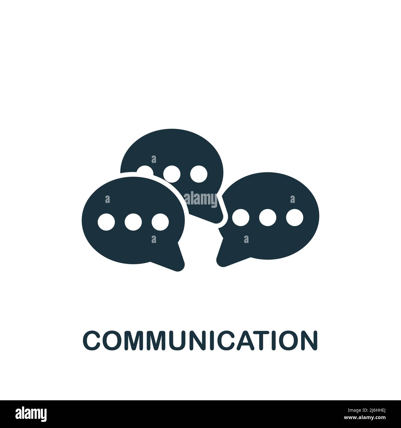 Communication icon. Monochrome simple Community icon for templates, web ...