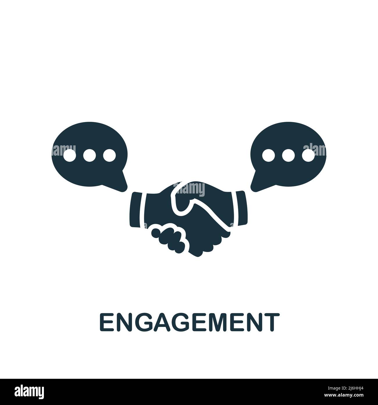 Engagement icon. Monochrome simple Community icon for templates, web ...