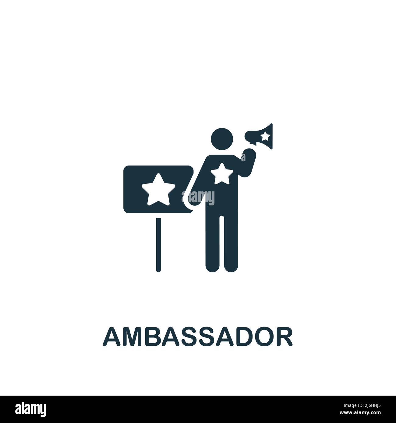 Ambassador icon. Monochrome simple Community icon for templates, web ...