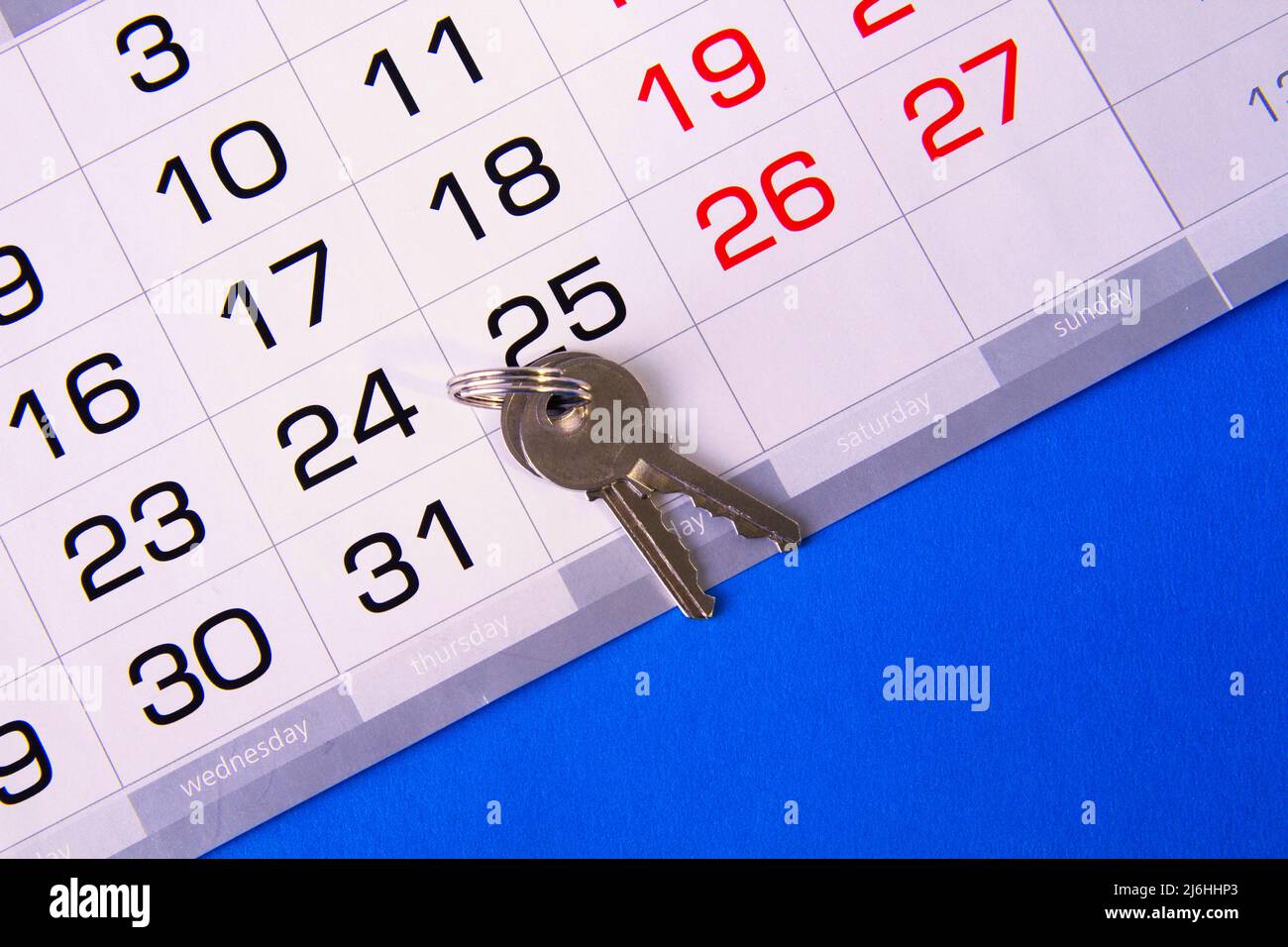 Keys and calendar. Purchase planning. The date the vehicle was ...