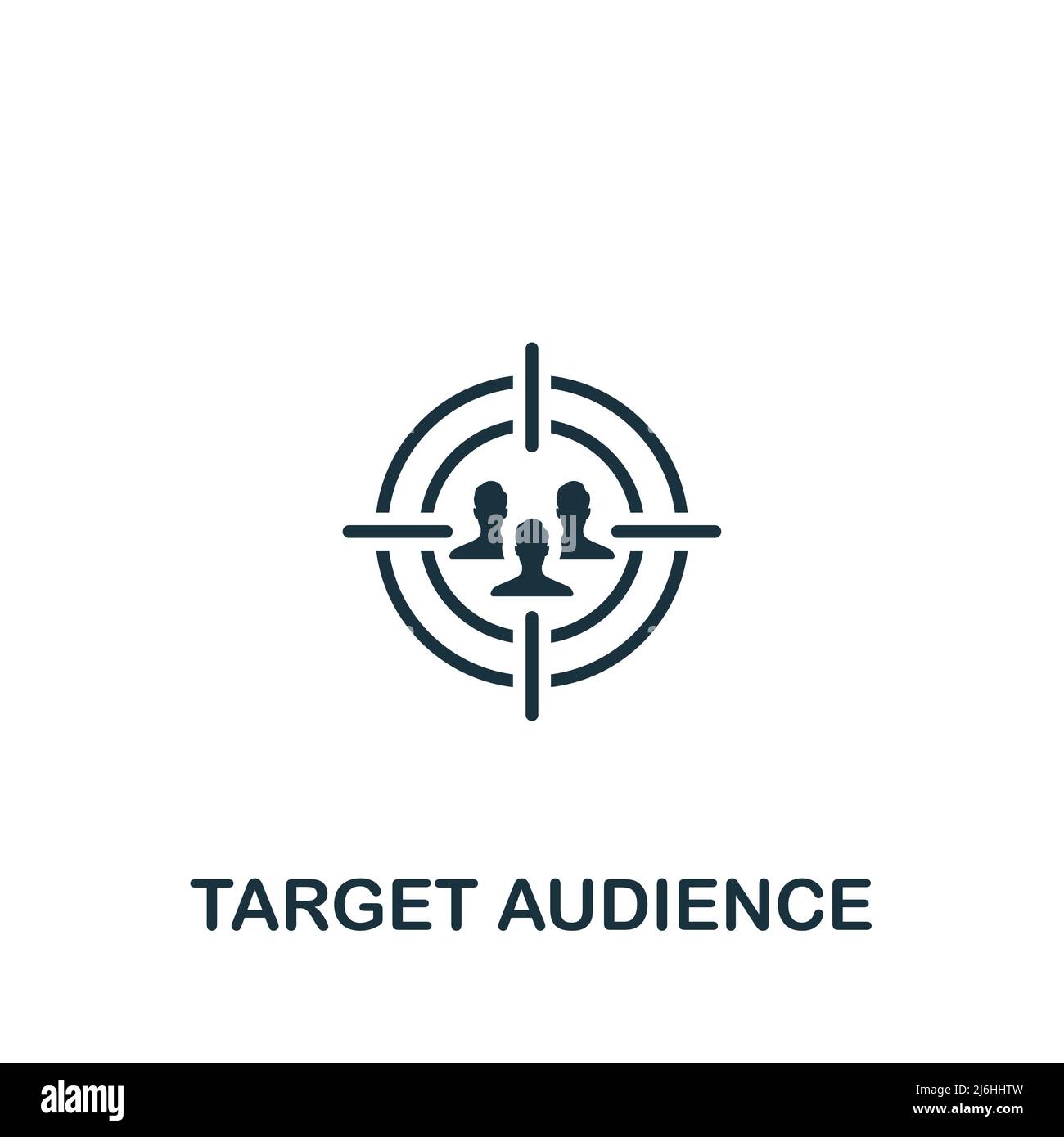Target Audience icon. Monochrome simple Community icon for templates ...