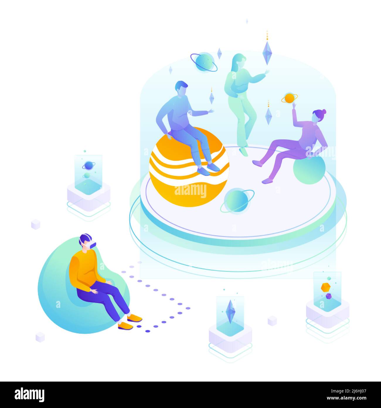 Virtual reality gaming metaverse Cut Out Stock Images & Pictures - Alamy