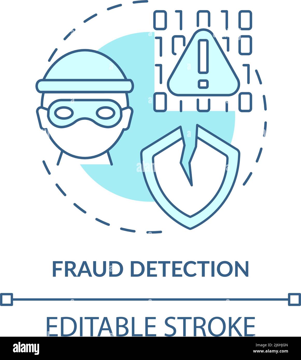 Fraud detection turquoise concept icon Stock Vector Image & Art - Alamy