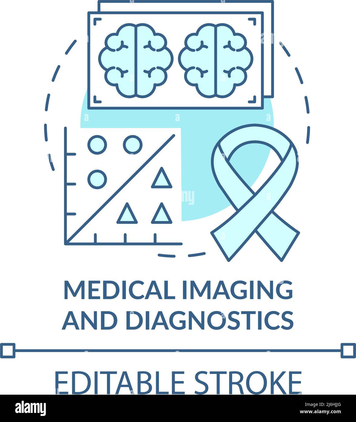Medical imaging and diagnostics turquoise concept icon Stock Vector ...