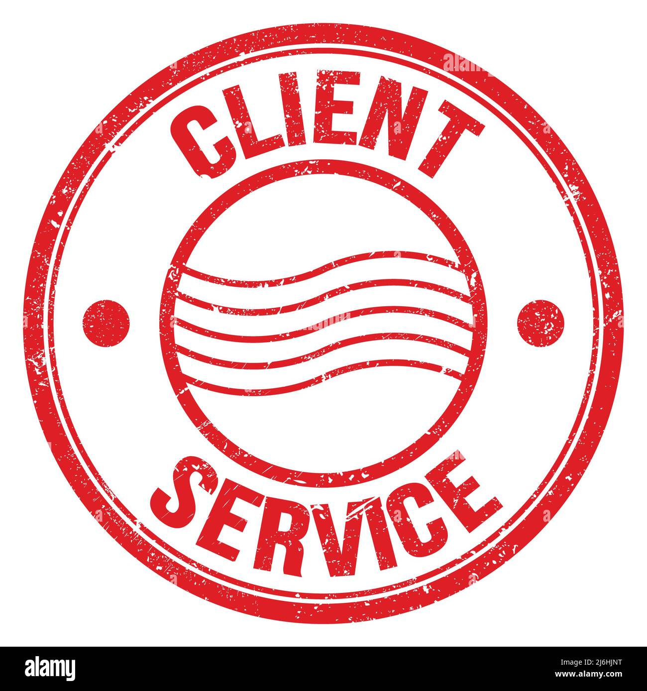 CLIENT SERVICE text written on red round postal stamp sign Stock Photo ...