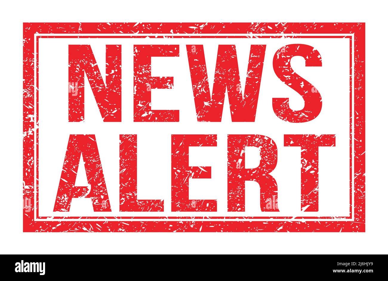 NEWS ALERT, words written on red rectangle stamp sign Stock Photo - Alamy