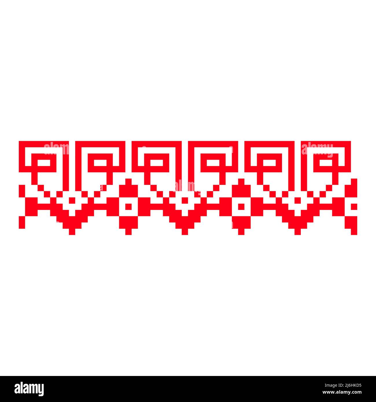 Pixelized pattern Vyshyvanka Traditional Ethnic Ukrainian Seamless ...