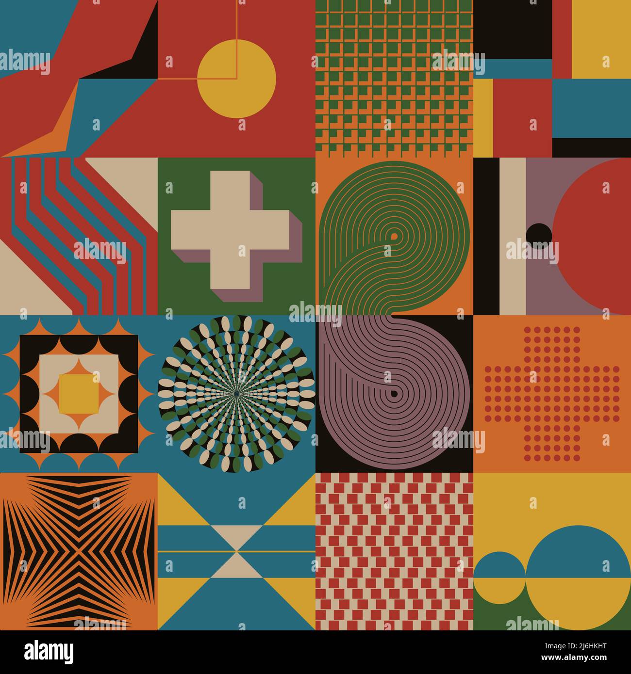 Abstract pattern graphics design inspired by modernism aesthetics arts ...