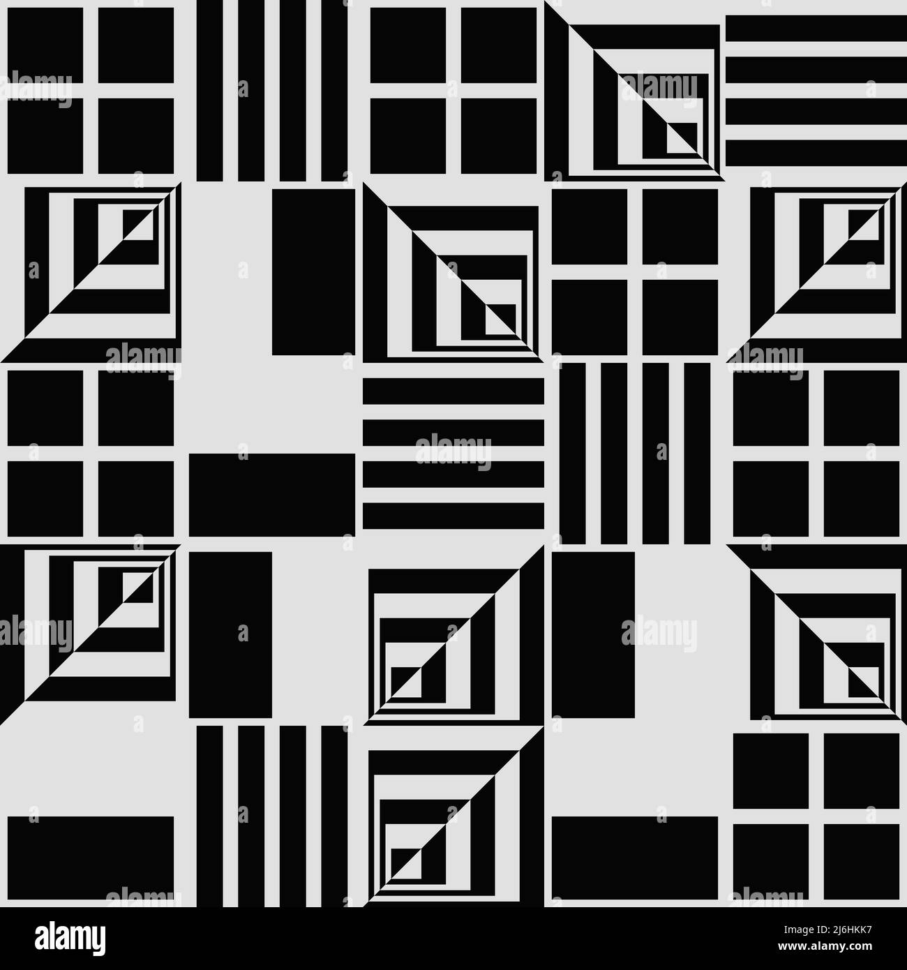 Brutalist Art inspired vector pattern artwork made with abstract geometric shapes and bold forms ...