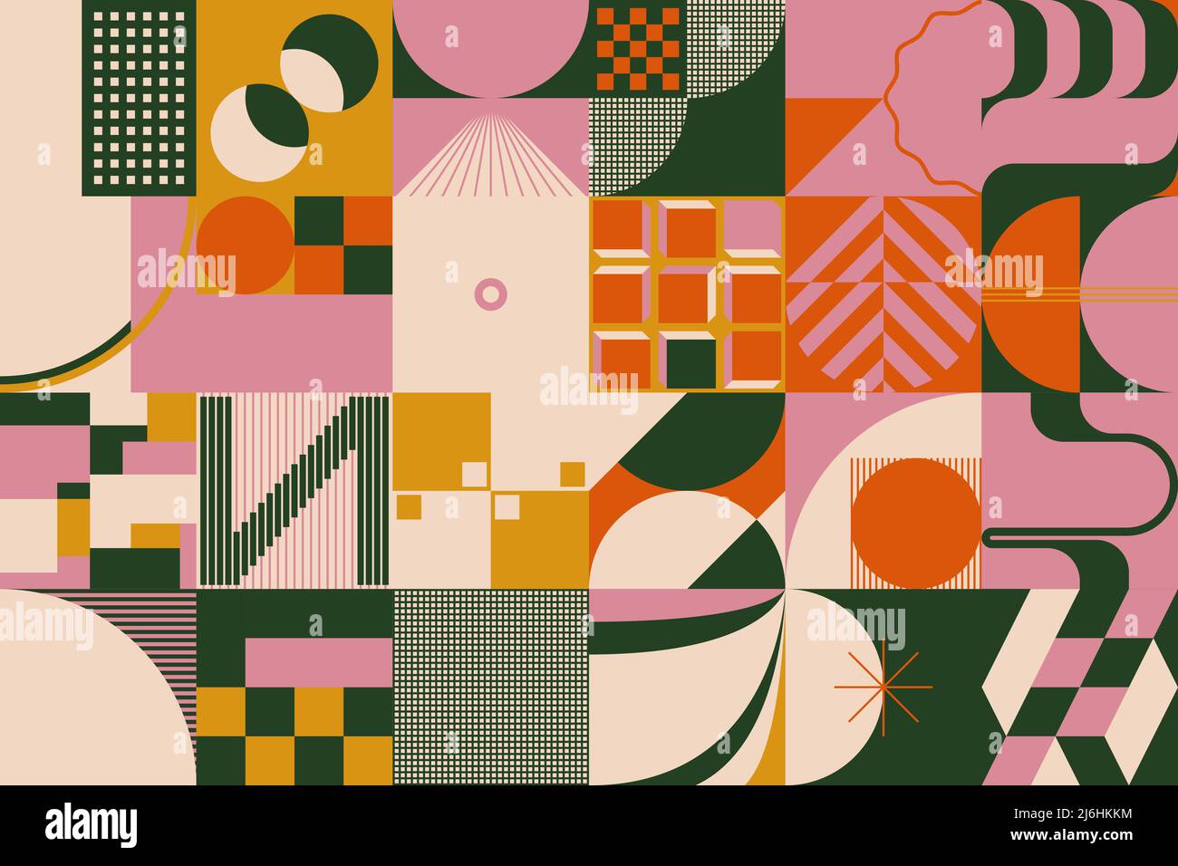 Abstract pattern graphics design inspired by postmodern aesthetics arts ...