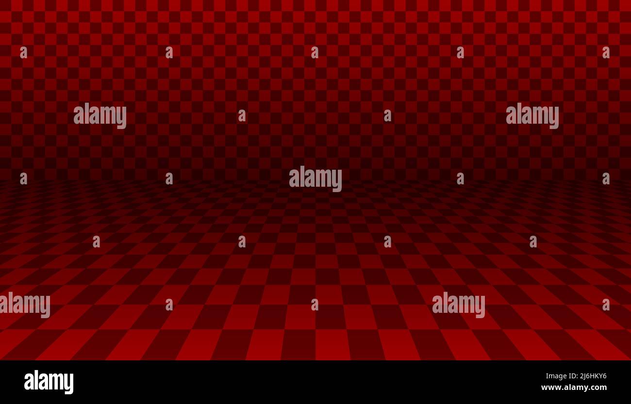 Abstract geometric checkered room, podium, stage. Vector illustration ...