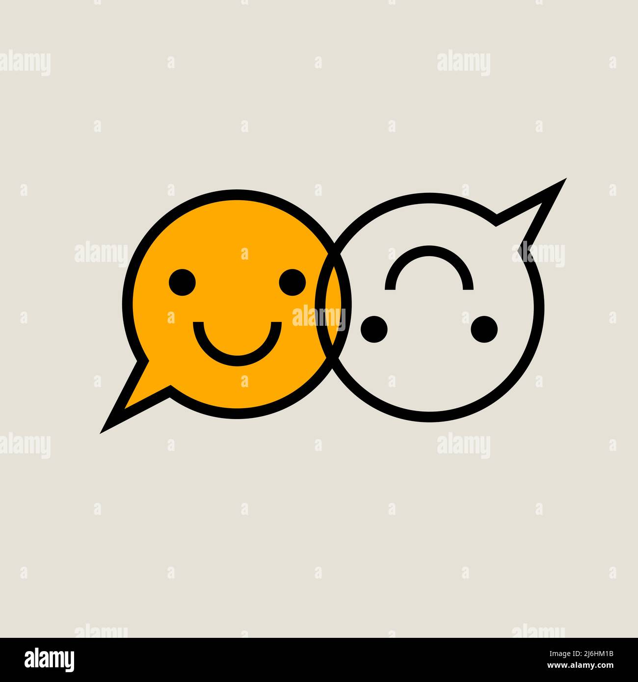 Two comments with logo smiles. Communication icon Stock Vector Image ...