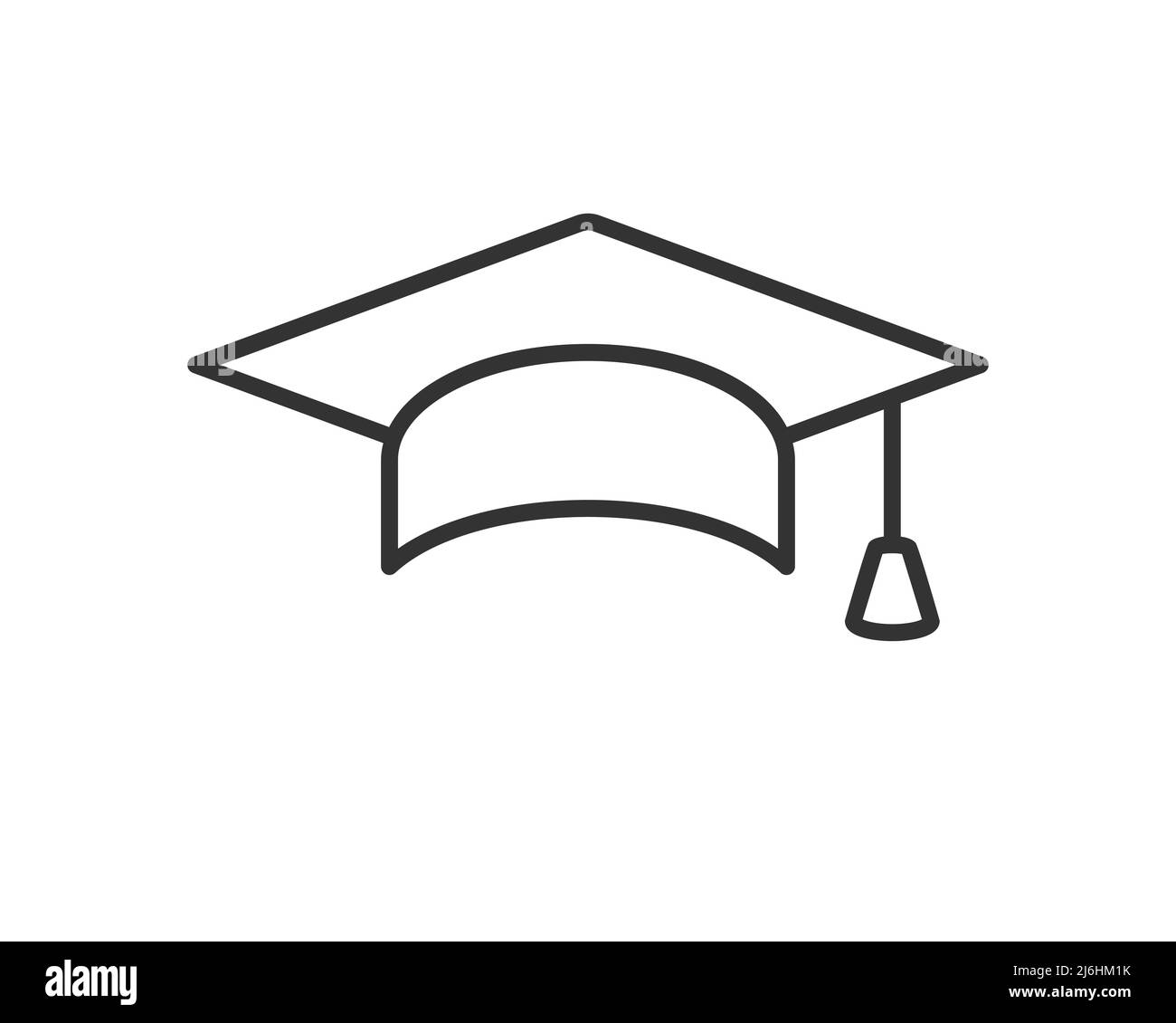 Education icon vector illustartion. College cap or graduate hat symbol ...