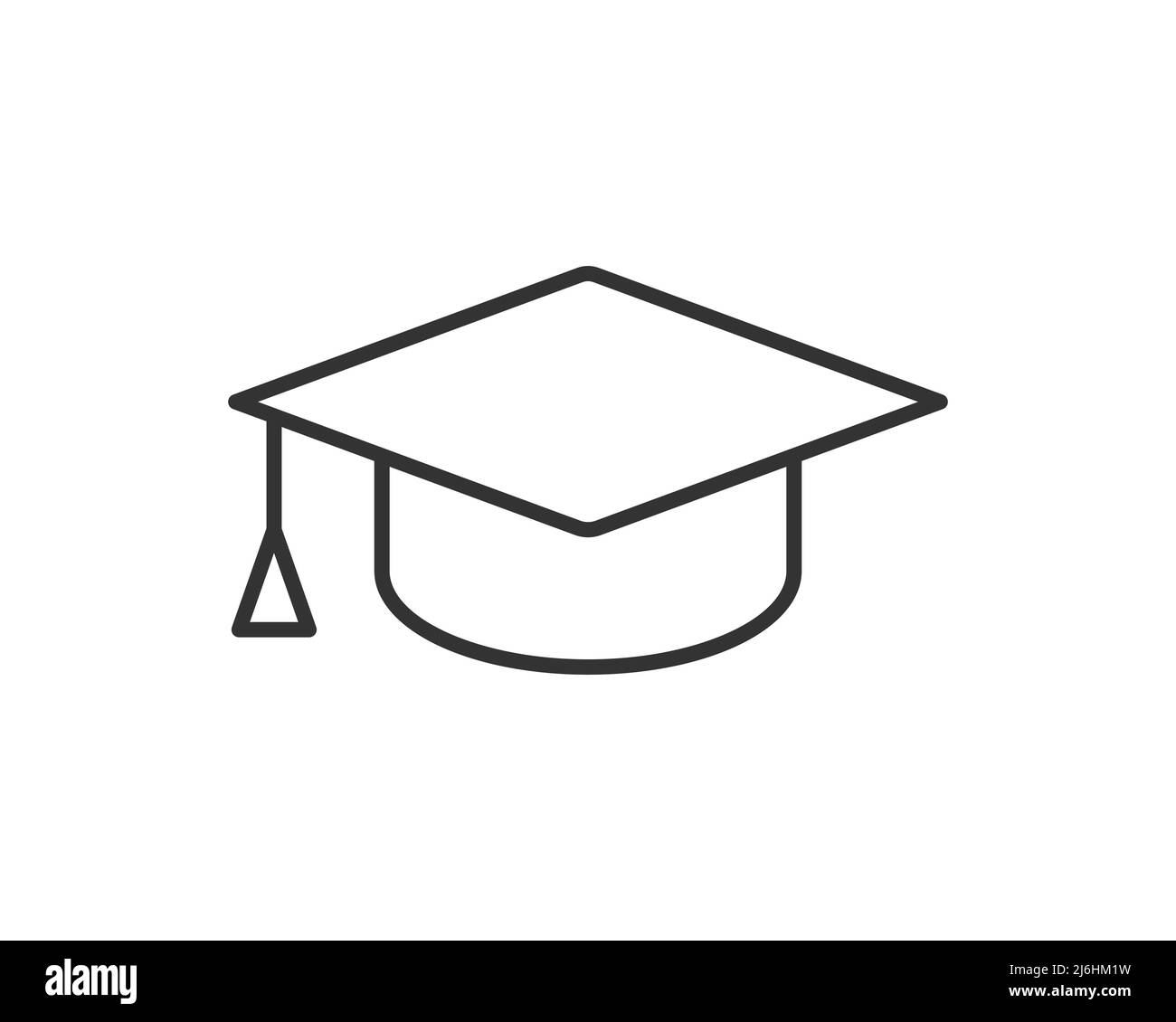 Education icon vector illustartion. College cap or graduate hat symbol ...