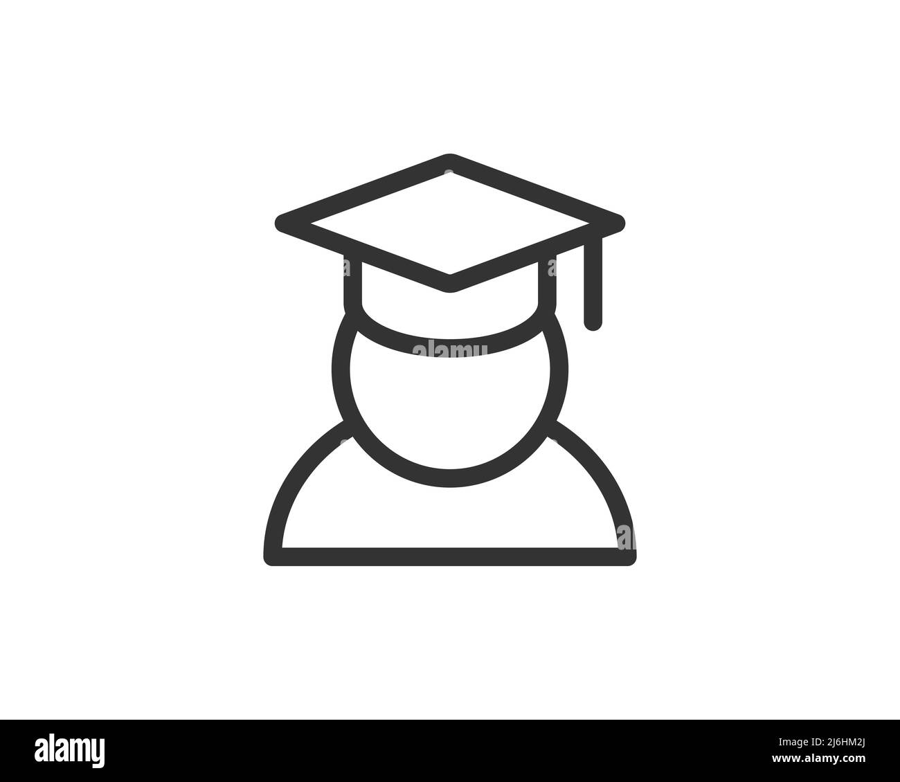 Education icon vector illustartion. College cap or graduate hat symbol ...