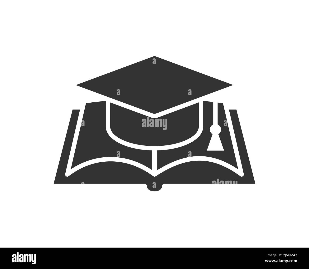 Education icon vector illustartion. College cap or graduate hat symbol ...