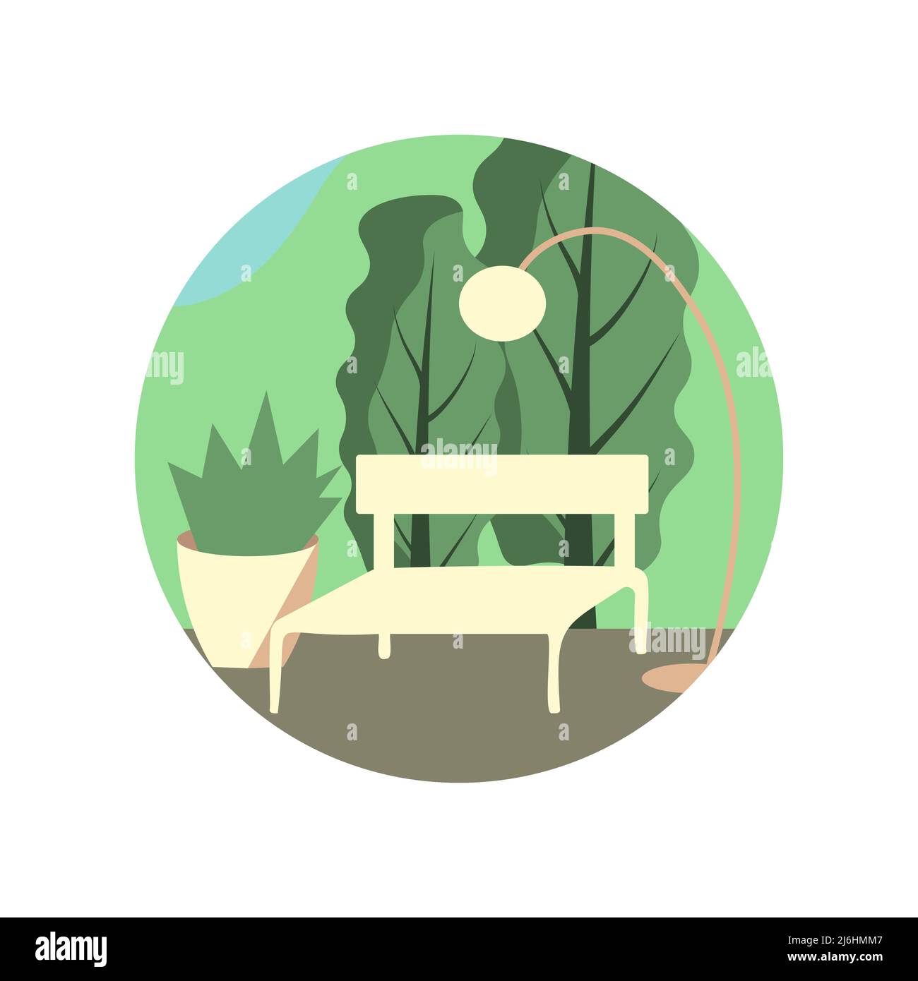 Simple park bench vector illustration Stock Vector Image & Art - Alamy