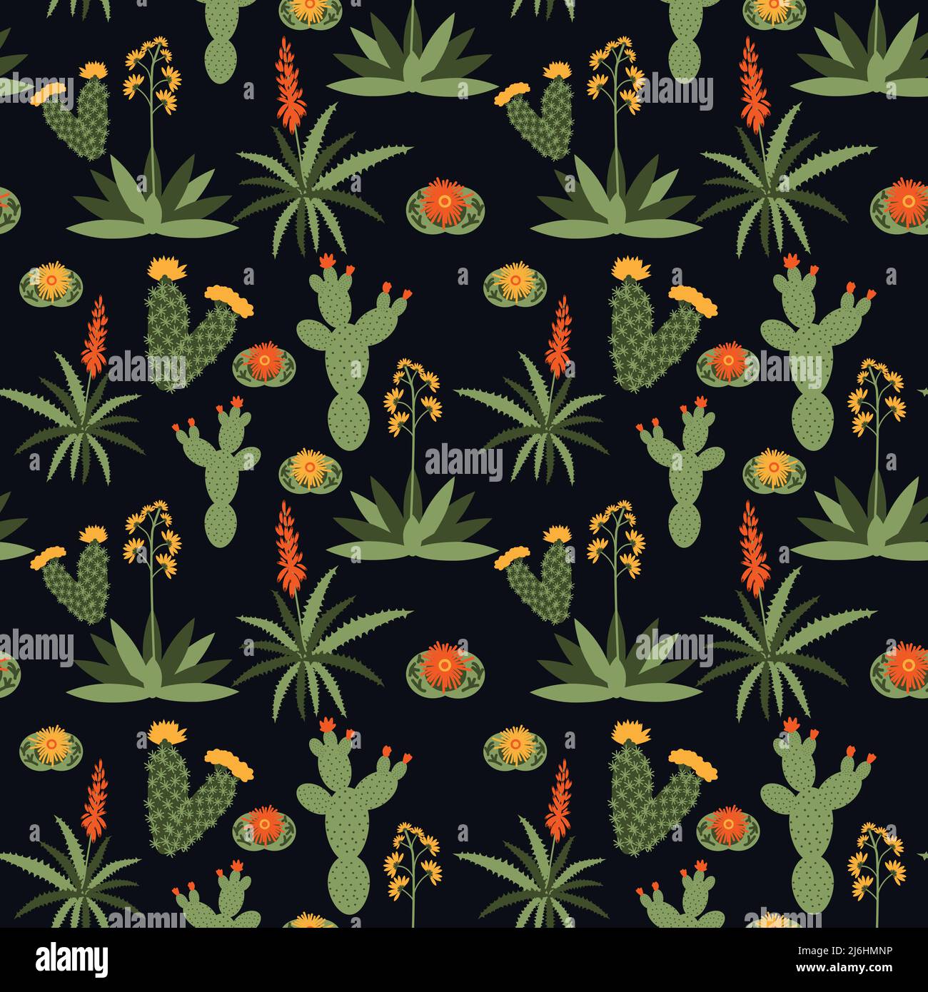 Seamless desert plants vector pattern Stock Vector Image & Art - Alamy