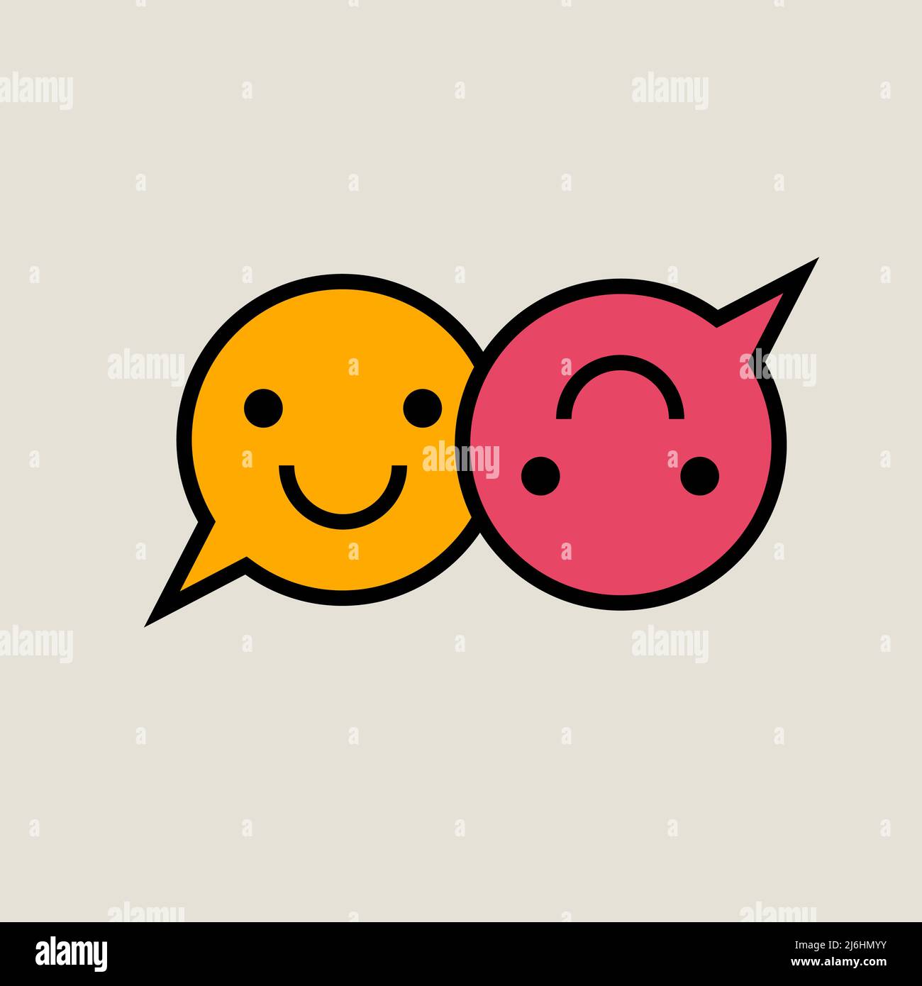 Laugh communication Stock Vector Images - Alamy