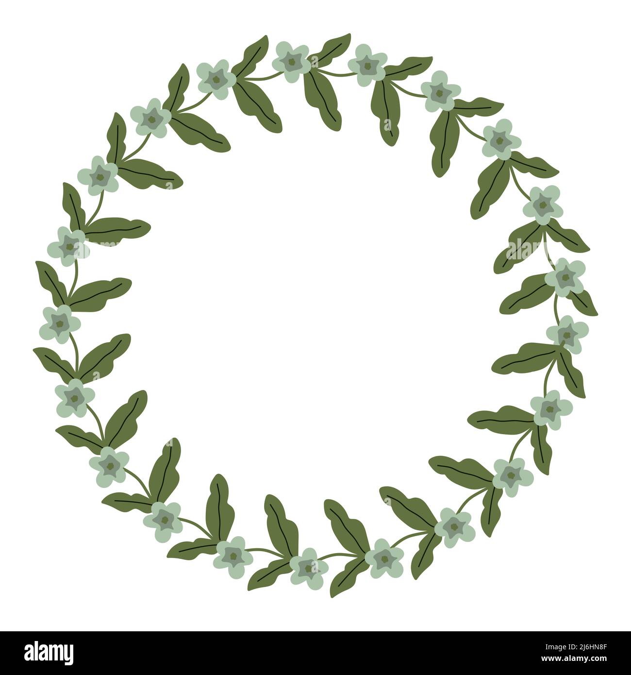 Decorative vector simple floral frame Stock Vector Image & Art - Alamy