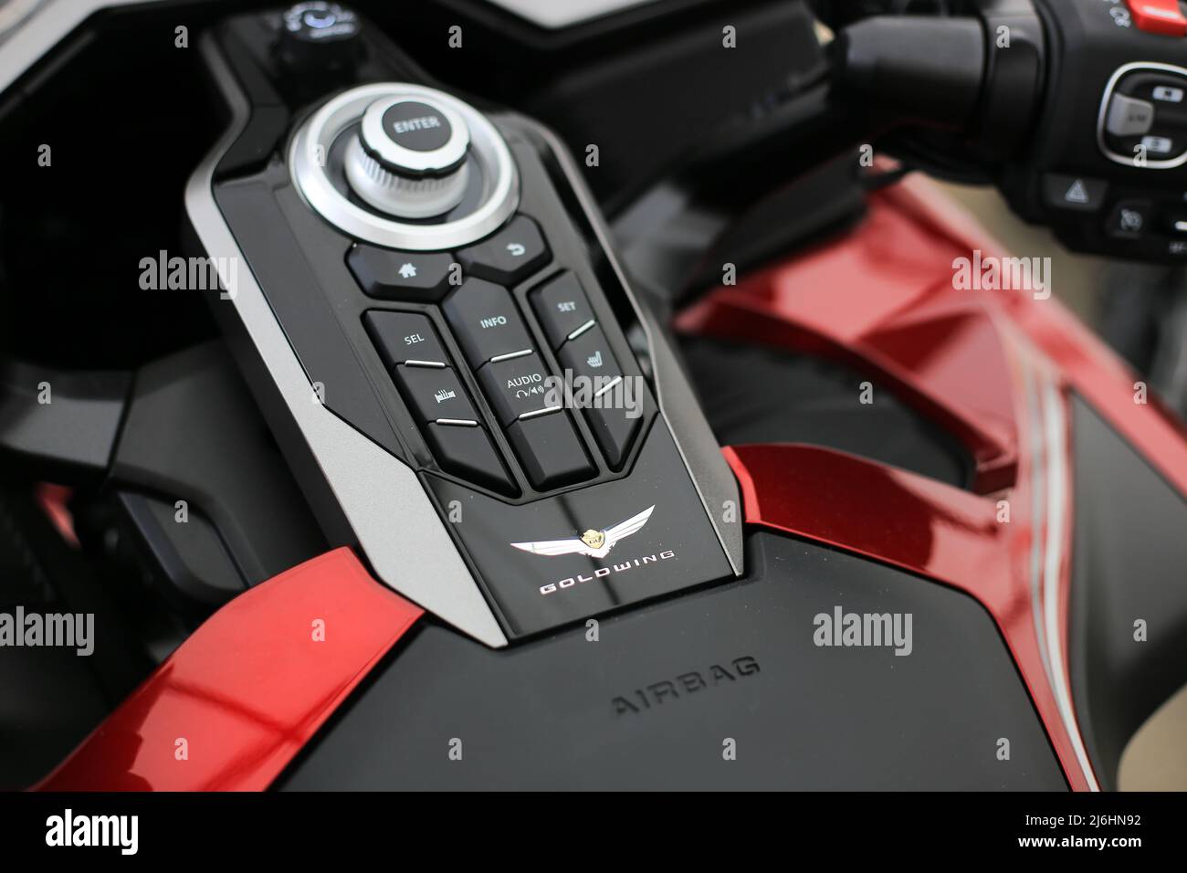 Electronic control panel motorcycle Honda Gold Wing Stock Photo - Alamy
