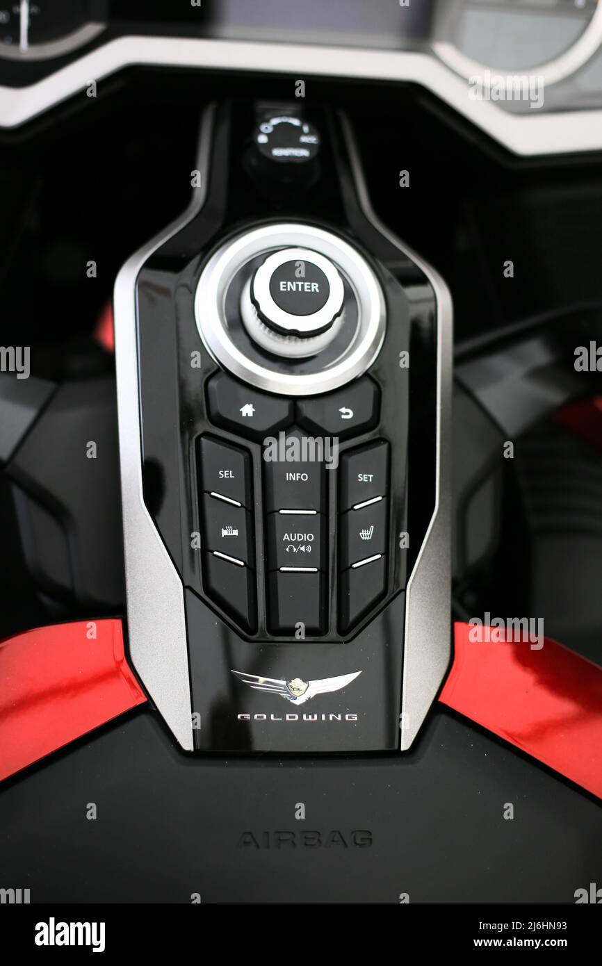 Electronic control panel motorcycle Honda Gold Wing Stock Photo - Alamy