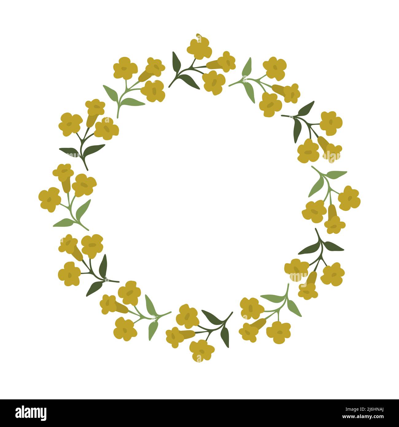 Decorative vector simple floral frame Stock Vector Image & Art - Alamy