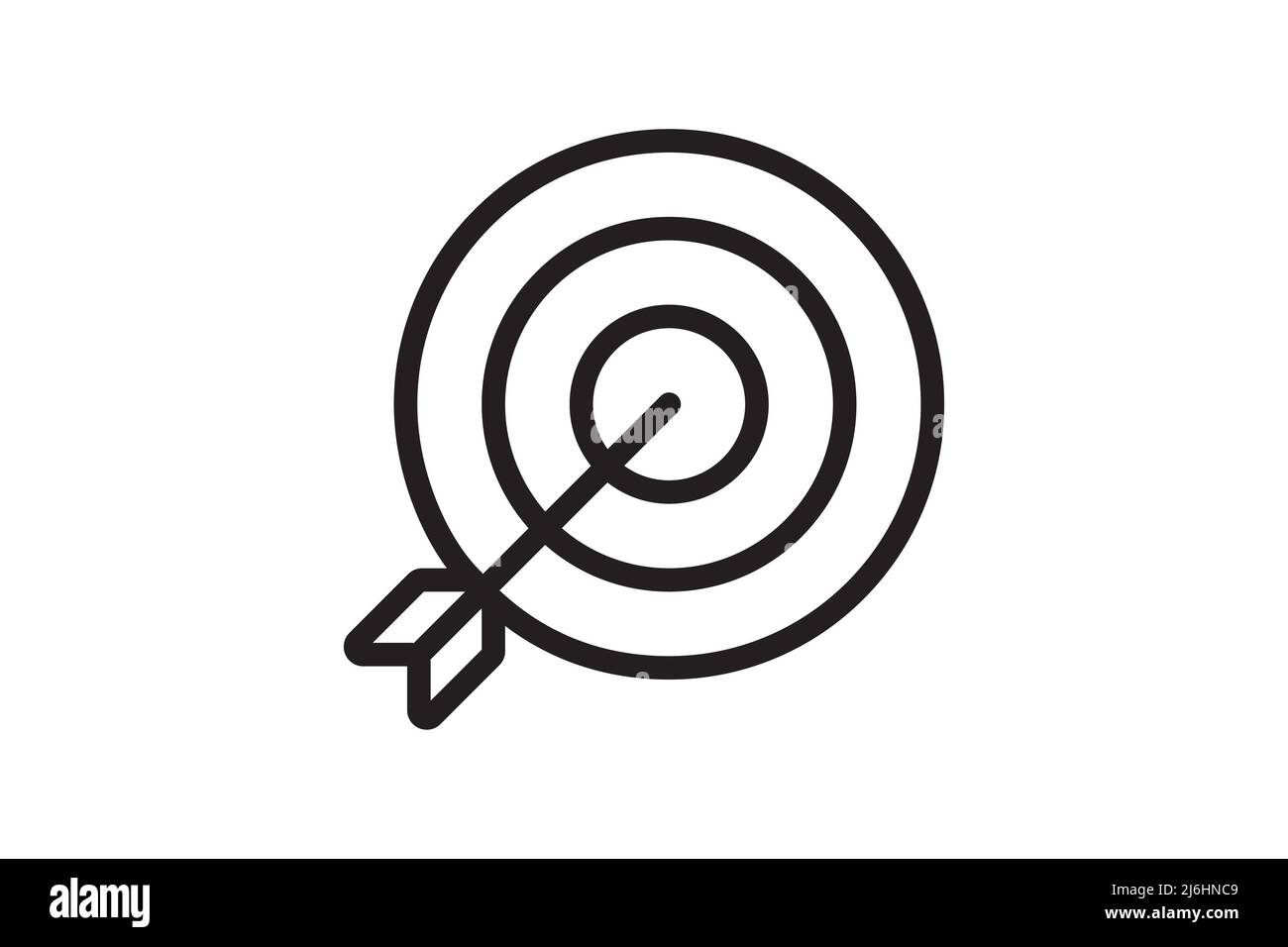 Arrow in target icon. Strategy symbol success. Vector illustration ...