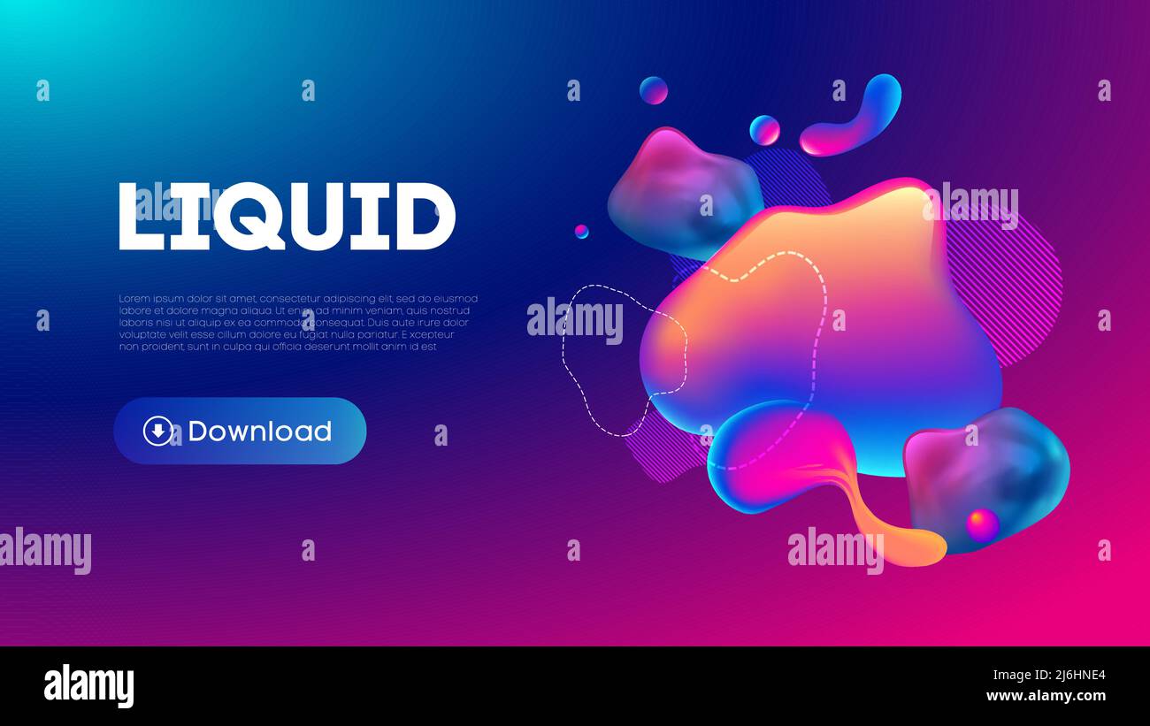 Fluid design graphic elements. Dynamic background with abstract forms ...