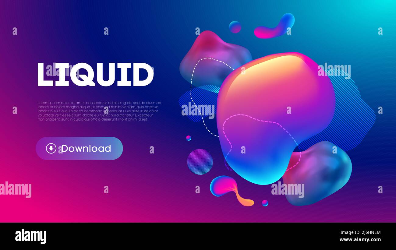Fluid Design Graphic Elements Dynamic Background With Abstract Forms And Lines Gradient