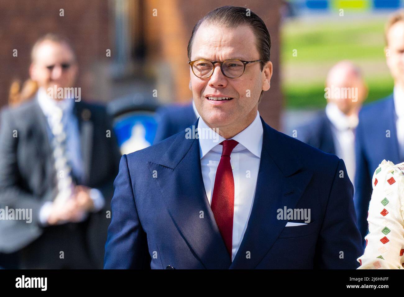 Prince Daniel of Sweden during a visit to Karolinska Institutet ...