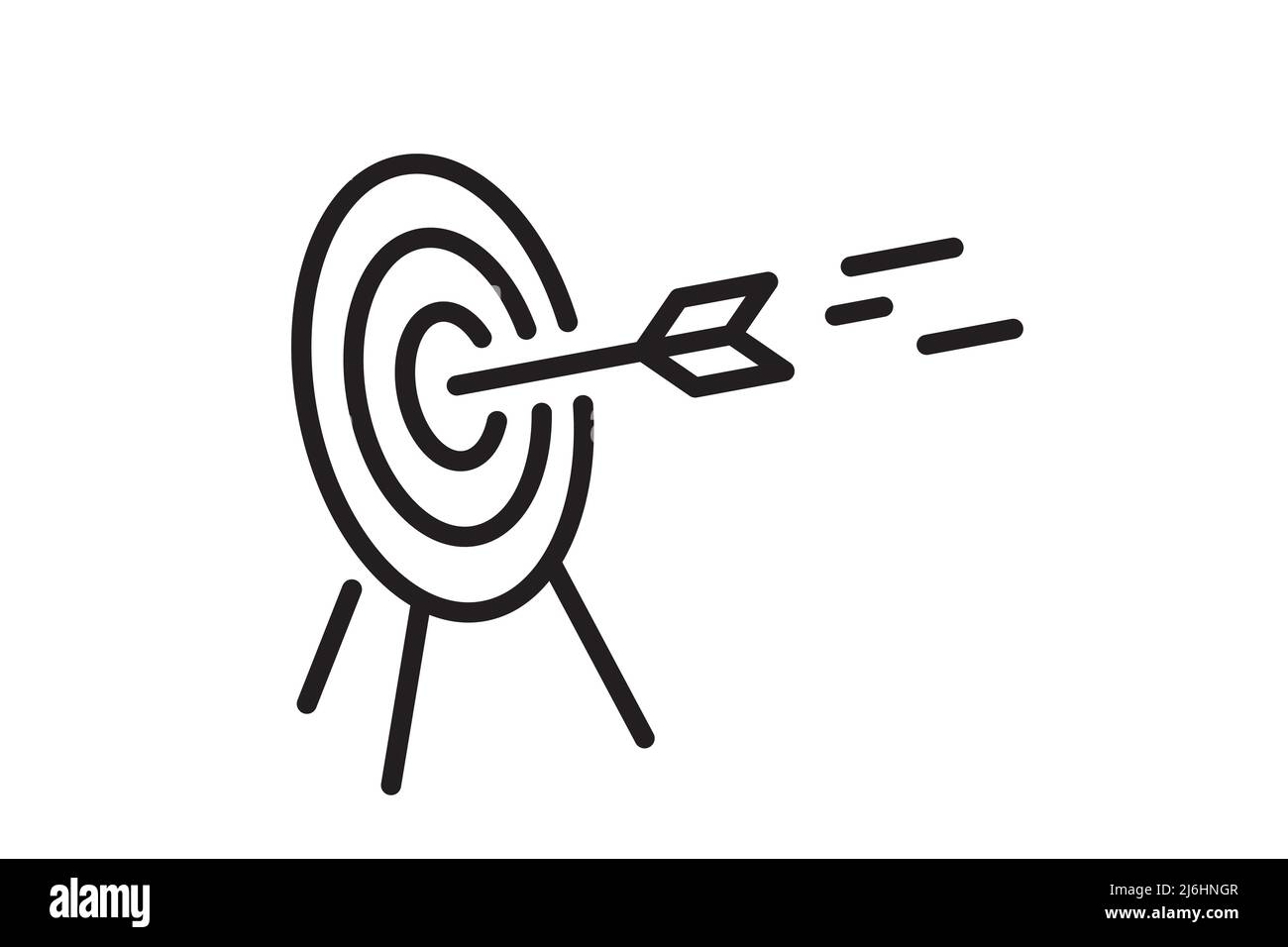 Arrow in target icon. Strategy symbol success. Vector illustration ...