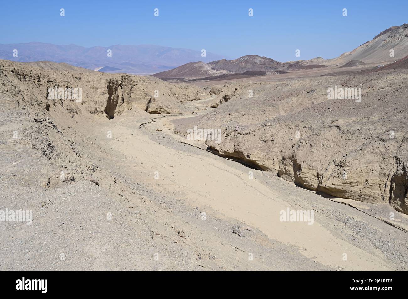 A dry riverbed at Death Valley in California Stock Photo - Alamy
