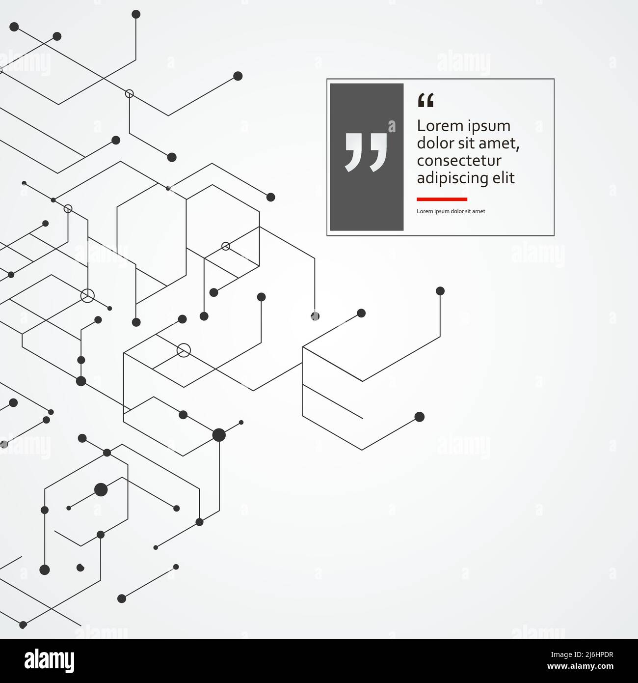 Vector connect lines and dots. Banner template for technology Stock Vector Image & Art - Alamy