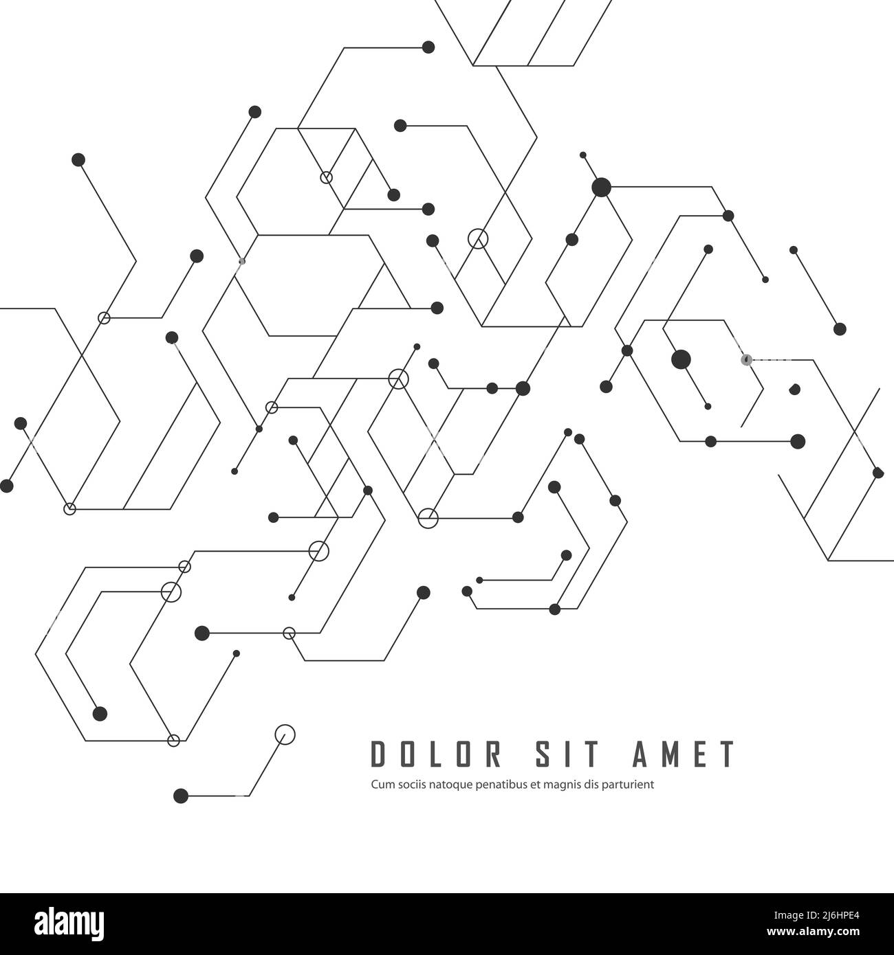 Vector Connect Lines And Dots Banner Template For Technology Stock